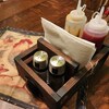 Rustic Condiment and Napkin Caddy With 4 Condiment Bottles - Etsy
