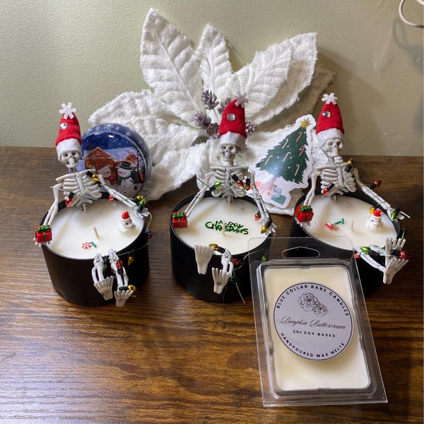 Soaking My Skeleton Bones Skeleton Candle Bath Halloween Decor Soy ...