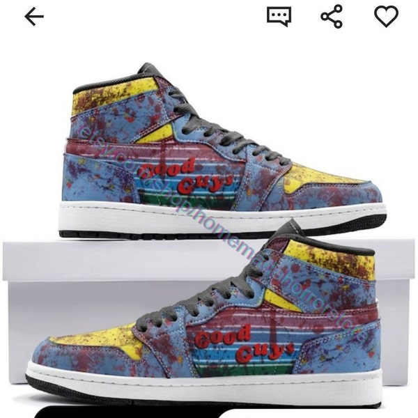 Chucky Horror Sneakers - Halloween Movie Slasher Shoes - Killer Doll ...