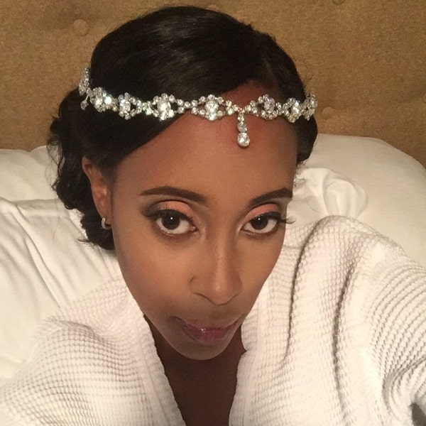 Gorgeous Bridal Head Circlet Head Piece With Rhinestones and Crystals ...