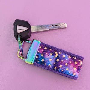 Stars Wristlet Keychain / Black and White Key Strap / Star Key Fob - Etsy