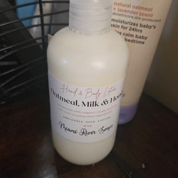 Oatmeal Milk and Honey Lotion for Dry Itchy Skin, Soothing Lotion for ...