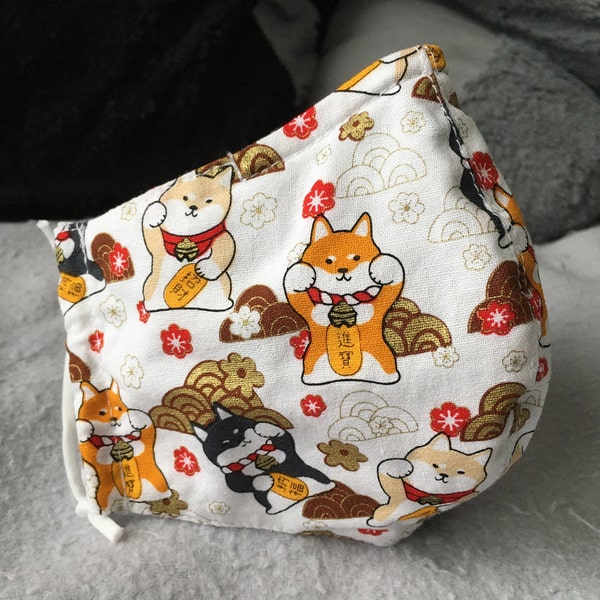 Handmade 3D Kawaii Face Mask/ Cloth Mask/ Fabric Mask W/ Filter Pocket ...