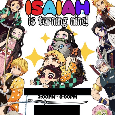 Anime Birthday Card Printable Birthday Card for Kids - Etsy