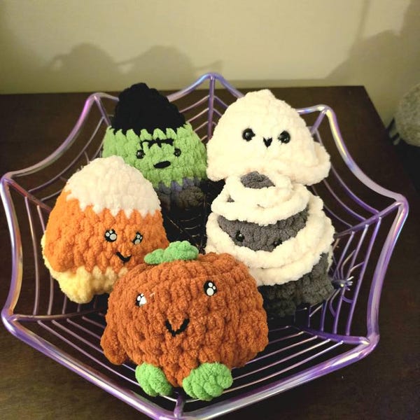 Halloween Crochet Pattern Bundle, Amigurumi Candy Corn, Frankenstein ...