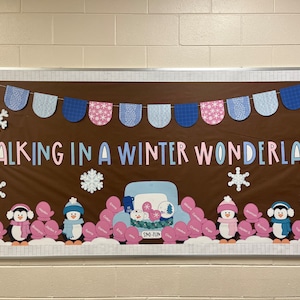 Winter Wonderland Penguins Winter December & January Bulletin Board - Etsy