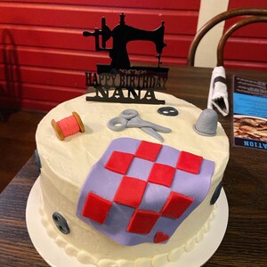 Sewing Cake Topper Seamstress Cake Topper Personalized | Etsy