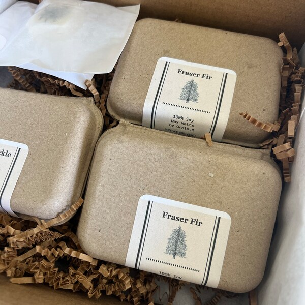 Fraser Fir Wax Melts With Green and Red Berry ｜botanical Wax Tart ｜100% ...