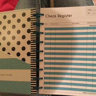 Happy Planner PRINTABLE Check Register Planner Inserts PDF 7 X 9.25 ...