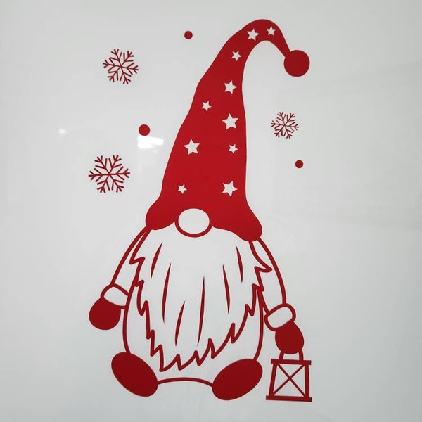 Christmas Gnomes Decal, Christmas Window Decal, Winter Decoration ...
