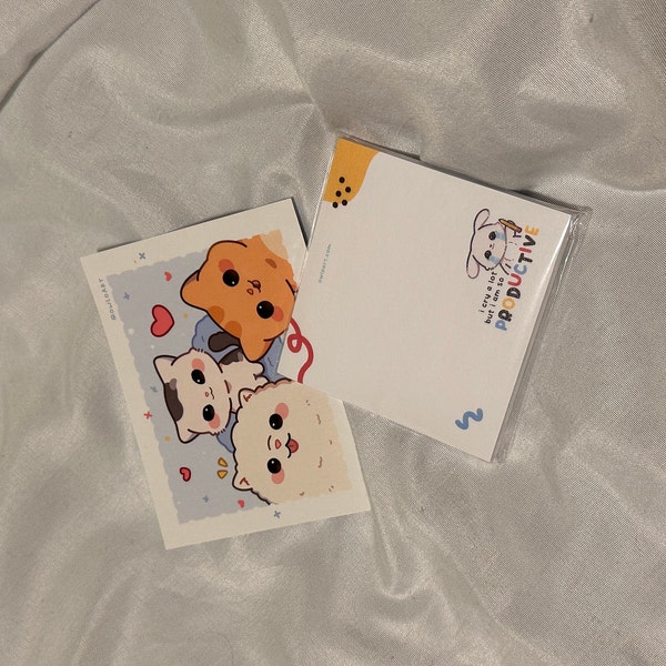 Chips Nom Nom Sticky Notes Orange Cat Lazy Cat Eating Chips Stationery ...