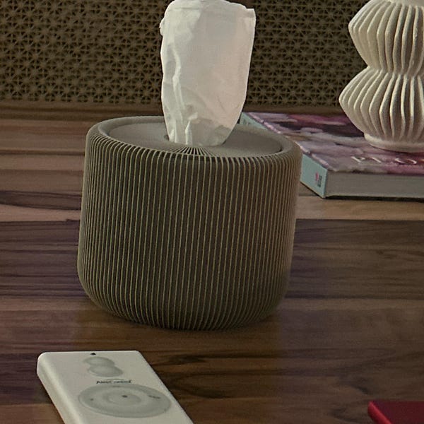 Minimalist Tissue Box Cover | Refillable Compact Tissue Holder Pod ...