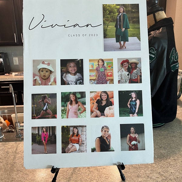 Graduation Photo Template, Photo Collage Sign, K-12 School Picture ...