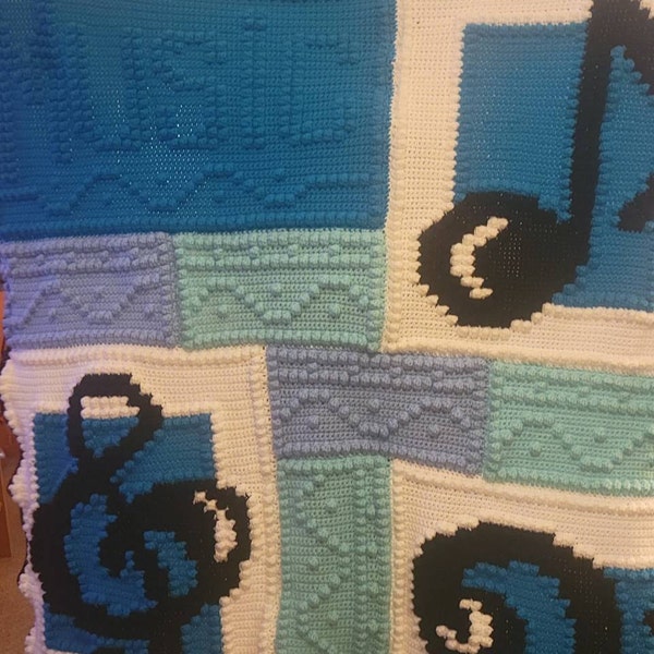 MUSIC Pattern for Crocheted Blanket - Etsy