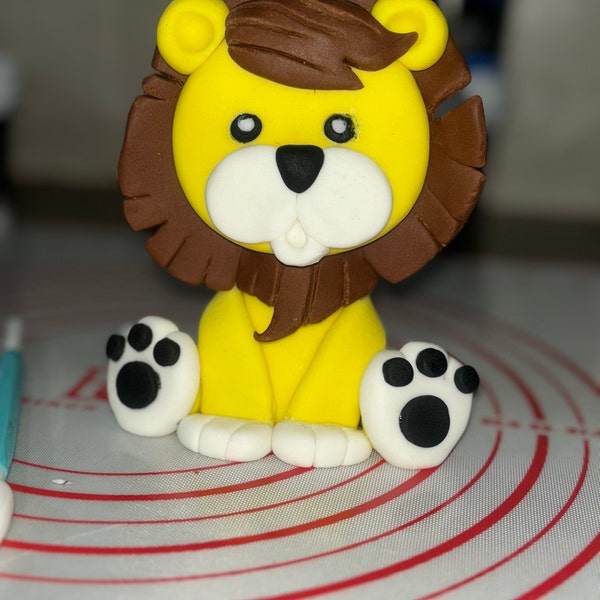 Lion Cake Topper VIDEO Tutorial With Templates - Etsy