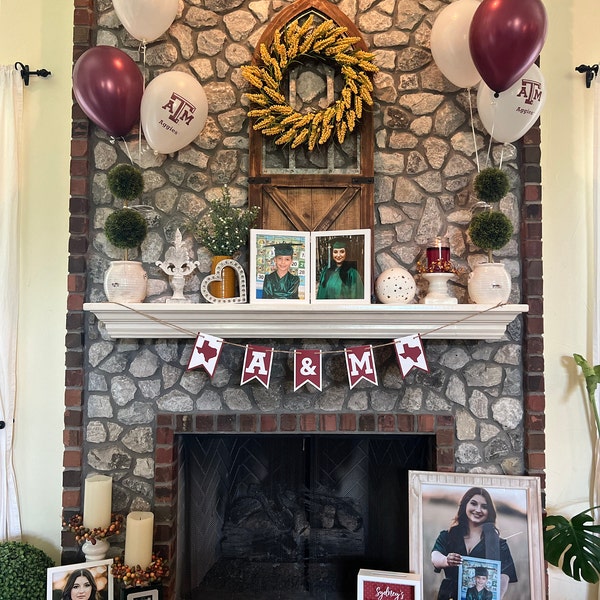 Texas A&m Banner, Graduation Banner, Grad Banner, Aggie Decor, Texas ...
