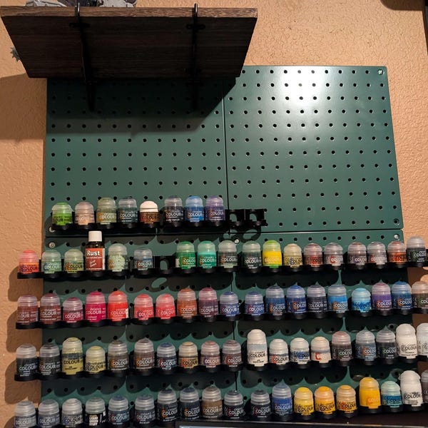 Hobby Storage - Ikea Skadis Peg Board Paint Racks Holders for Testors ...