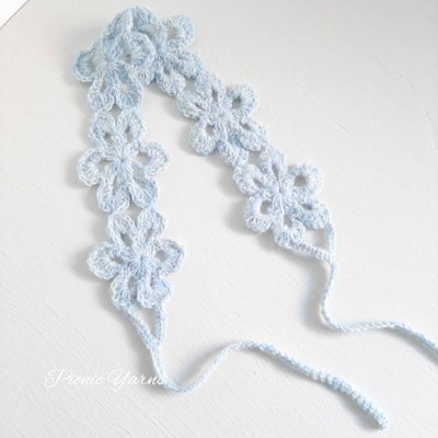 Flower Headband and Bandana PDF Crochet 2in1 Pattern Cottagecore ...