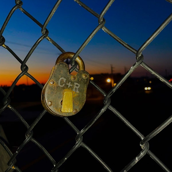 Antique Love Lock With Keys, Custom Love Lock, Engraved Love Lock ...