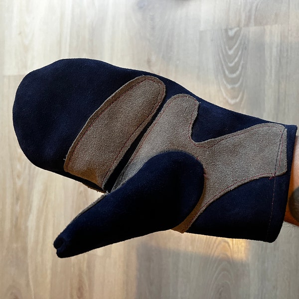 Leather Work Mitten and Hybrid Glove Patterns, DIY Leathercraft ...