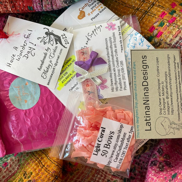 100 Bows, Color Choice, Sewing, Pretied,satin Bows, Peach, Navy, Green ...