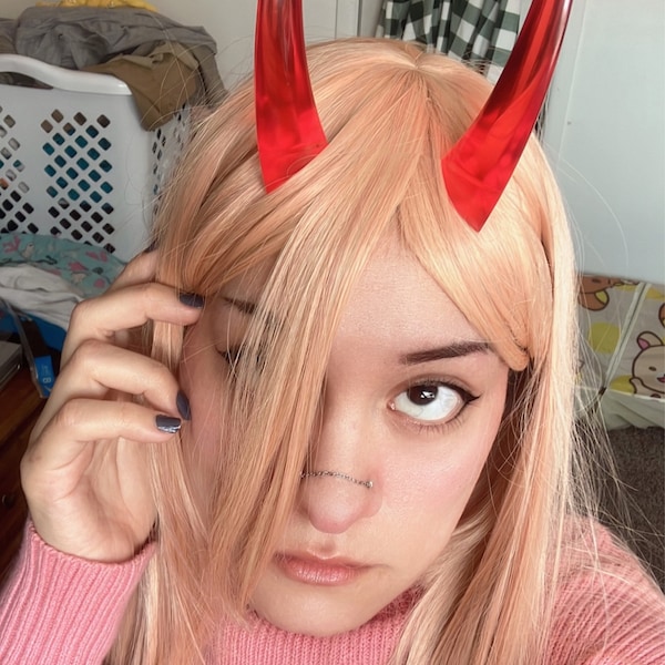 Transparent Red Resin Cast Oni Horns - Demon / Devil / Dragon / Monster ...