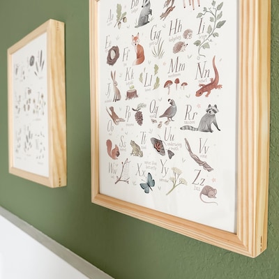 Woodland Alphabet Poster, Woodland Alphabet Print, Woodland Nursery ...
