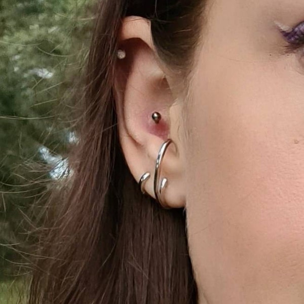 Minimalist Ear Lobe Cuff Huggie Hoop Earrings - Etsy