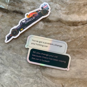 Formula 1 Holograpic Sticker Red Bull Christian Horner Mercedes Toto ...