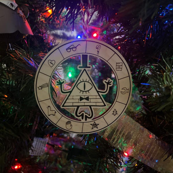 Bill Cipher Christmas Ornament ~ Gravity Falls Ornament ~ Laser Cut ...