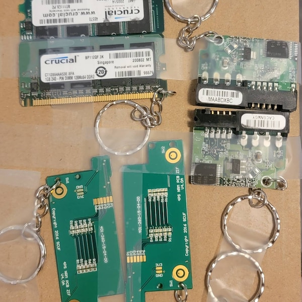 Upcycled Computer Keyring, Processor, RAM Keyring, Christmas Gift ...