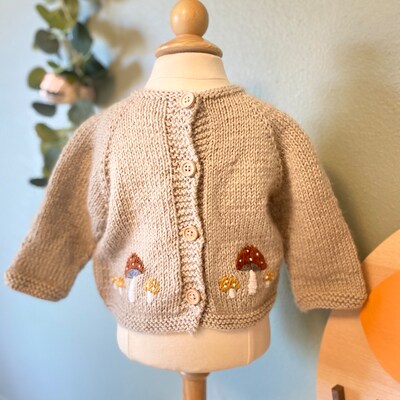 PDF Knitting Pattern Bundle for Toadstool Embroidered Cardigan, Romper ...