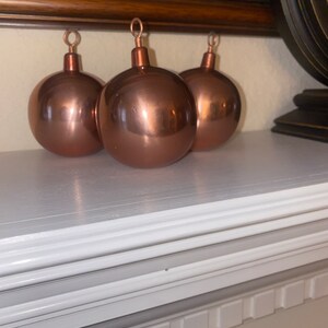 Copper Hanging Balls, Christmas Baubles, Copper Christmas Ornament ...