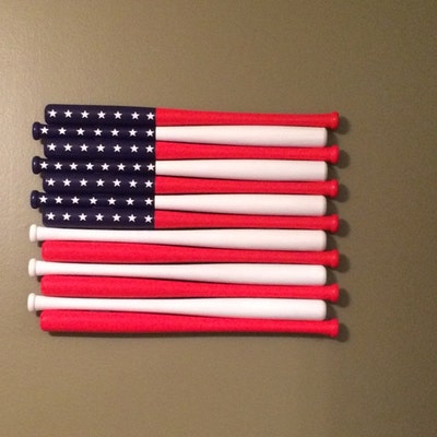 Baseball Bat American Flag Made Out of 18 Inch Bats - Etsy