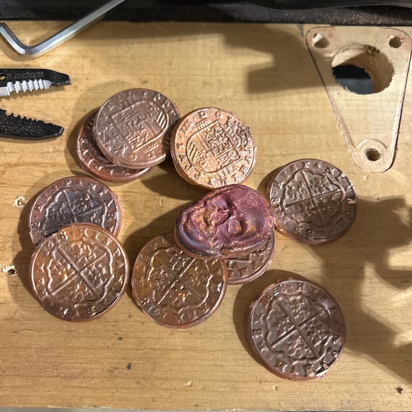 Graphite Casting Mold Pirate Coin Bullion Pour Your Own 1618 Spanish 8 ...