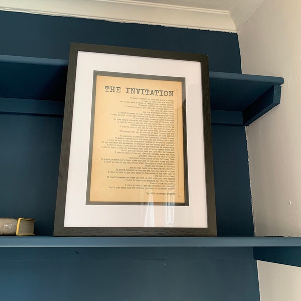 The Invitation Poem Poster Print by Oriah Mountain Dreamer | Love Poem ...