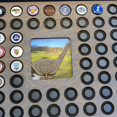 Golf Ball Markers Magnetic Display Fits 60 Golf Ball Markers, Frame ...