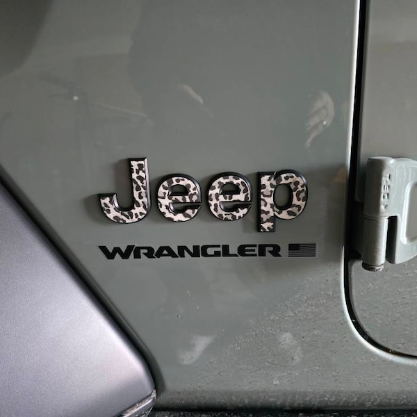 Animal Print Jeep Emblem Sticker Decal, Wrangler JK, TJ, JL, Gladiator ...