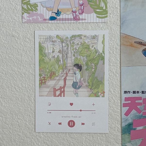 Aesthetic Anime Postcard Prints: Anime Prints, Minimalist Art Prints - Etsy