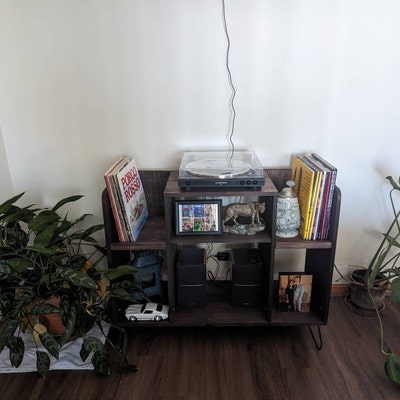 Unique Solid Wood Record Player Stand, Retro Home Decoration,vinyl ...