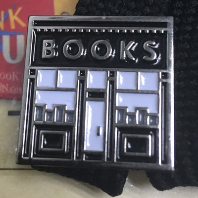 Book Shop Enamel Pin Books Pin Gift for Book Lovers Literary Jewelry ...