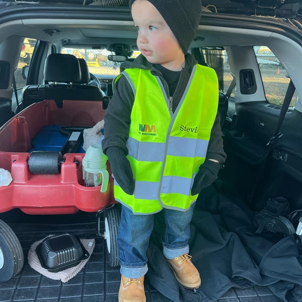 PERSONALIZED Garbage Man Costume, Trash Man Costume, Construction Vest ...