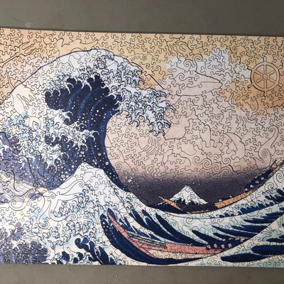 The Great Wave off Kanagawa Jigsaw Puzzle for Adults Hokusai Japanese ...