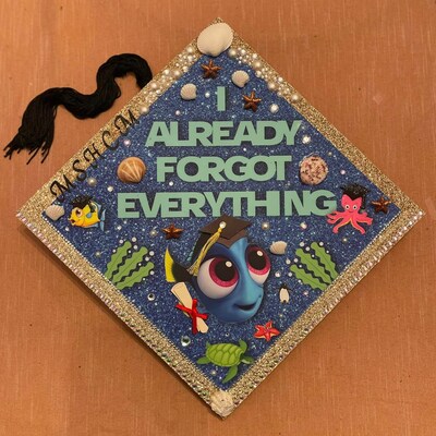 Printed Graduation Cap Topper, See Ya Later Dudes, Finding Nemo ...