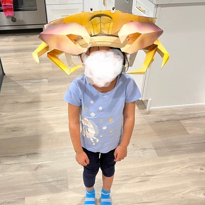 Crab Hat, Papercraft Mask Template - Etsy
