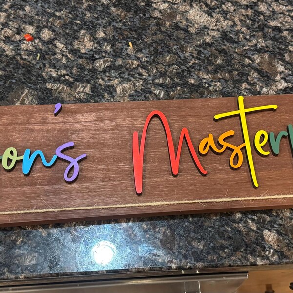 Personalized 3D Art Display Sign,every Child is an Artist,kids Artwork ...