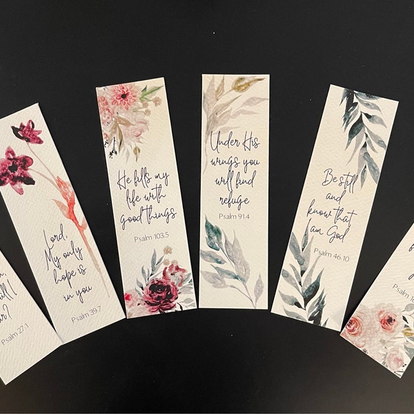 Printable Psalm Bookmark Bible Verse Bookmark Set Digital Bookmark ...