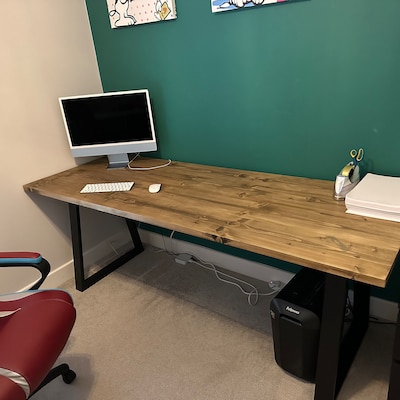Bespoke Rustic Gaming Desk With A Frame Industrial Legs - Etsy UK