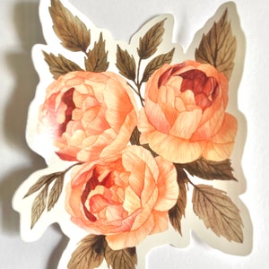 Pink Peony Vinyl Sticker Peony Bouquet Sticker Ipad Floral - Etsy UK