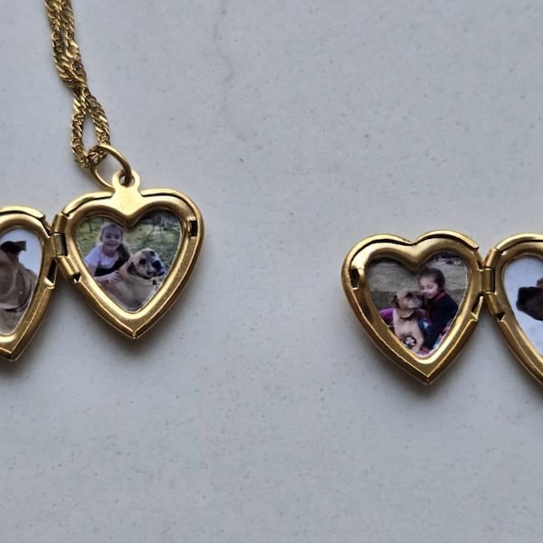 Personalized Gift for Children, Engraved Locket Necklace With Photo ...
